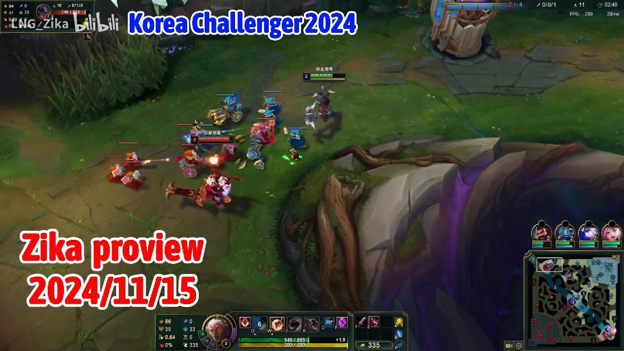 Zika proview 2024/11/15 ambessa top Korea challenger | LNG Zika 第一视角 ...