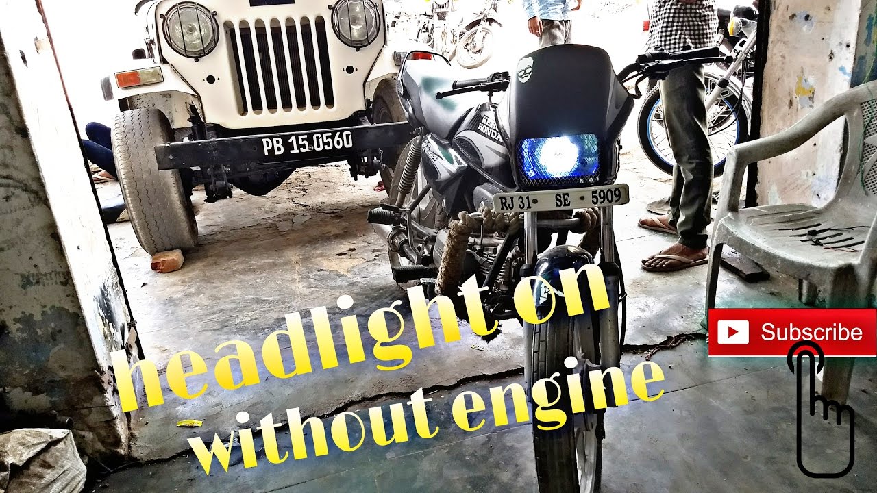 how to change headlight connection from engine to battery for bike ...