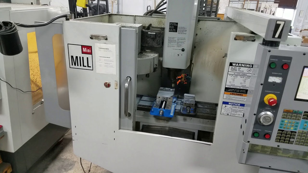 Haas Mini Mill CNC Vertical Machining Center 2006 - YouTube