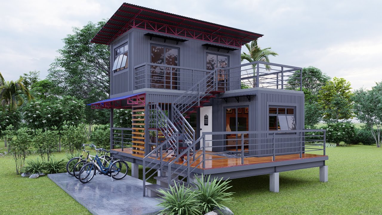 Shipping Container House - Metal Steel House Design - Amazing Container ...