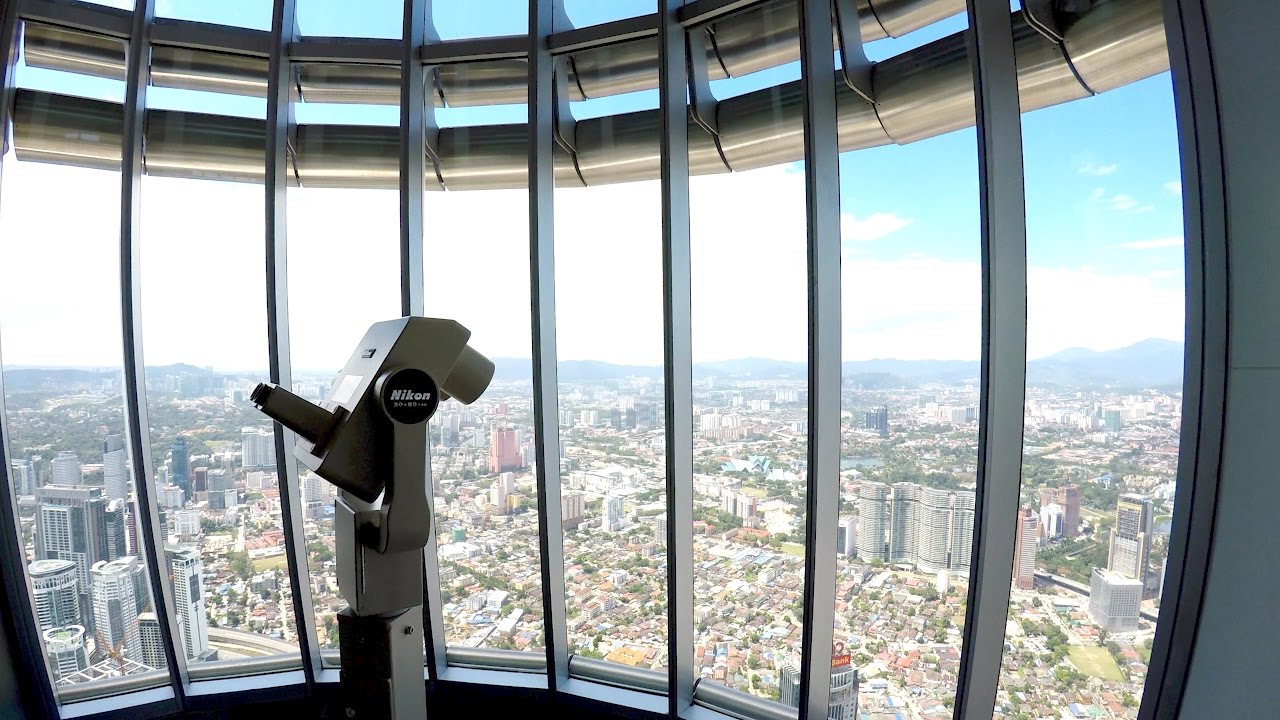 Kuala Lumpur from Petronas Tower observation deck (4K) - YouTube