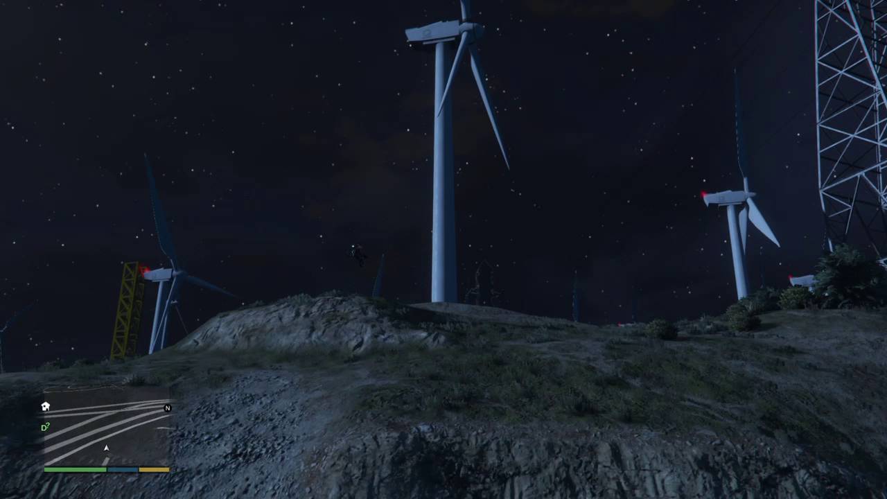Gta5 stunt jump wind farm - YouTube
