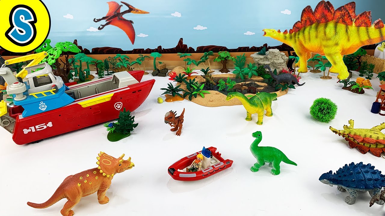 Dino Boat visits Jurassic World Island - Skyheart's dinosaurs toys ...