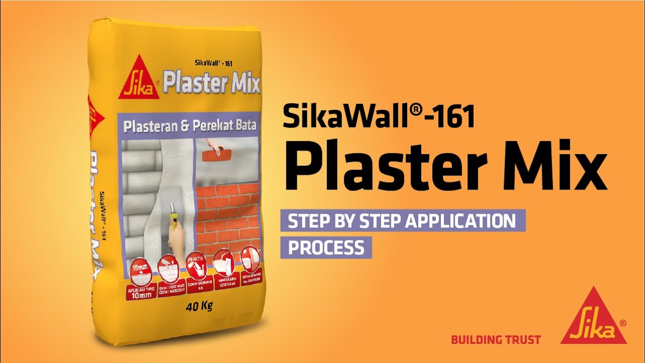 SikaWall®-161 PlasterMix - Application Process - YouTube