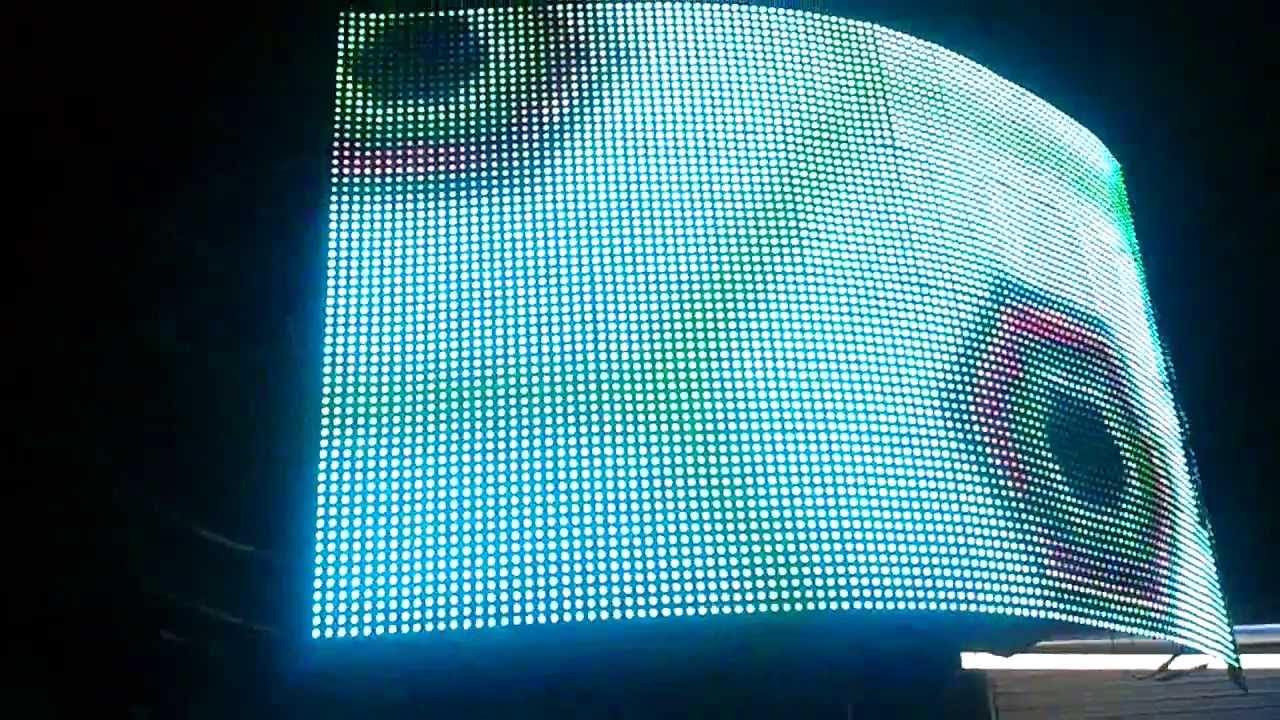 the Flexible & Semi-Transparent P18 Radiant Display, LED Screen - YouTube
