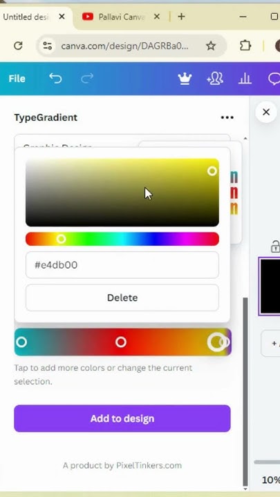 How to Make Gradient Text Effect in Canva || Gradient Text Effect on ...