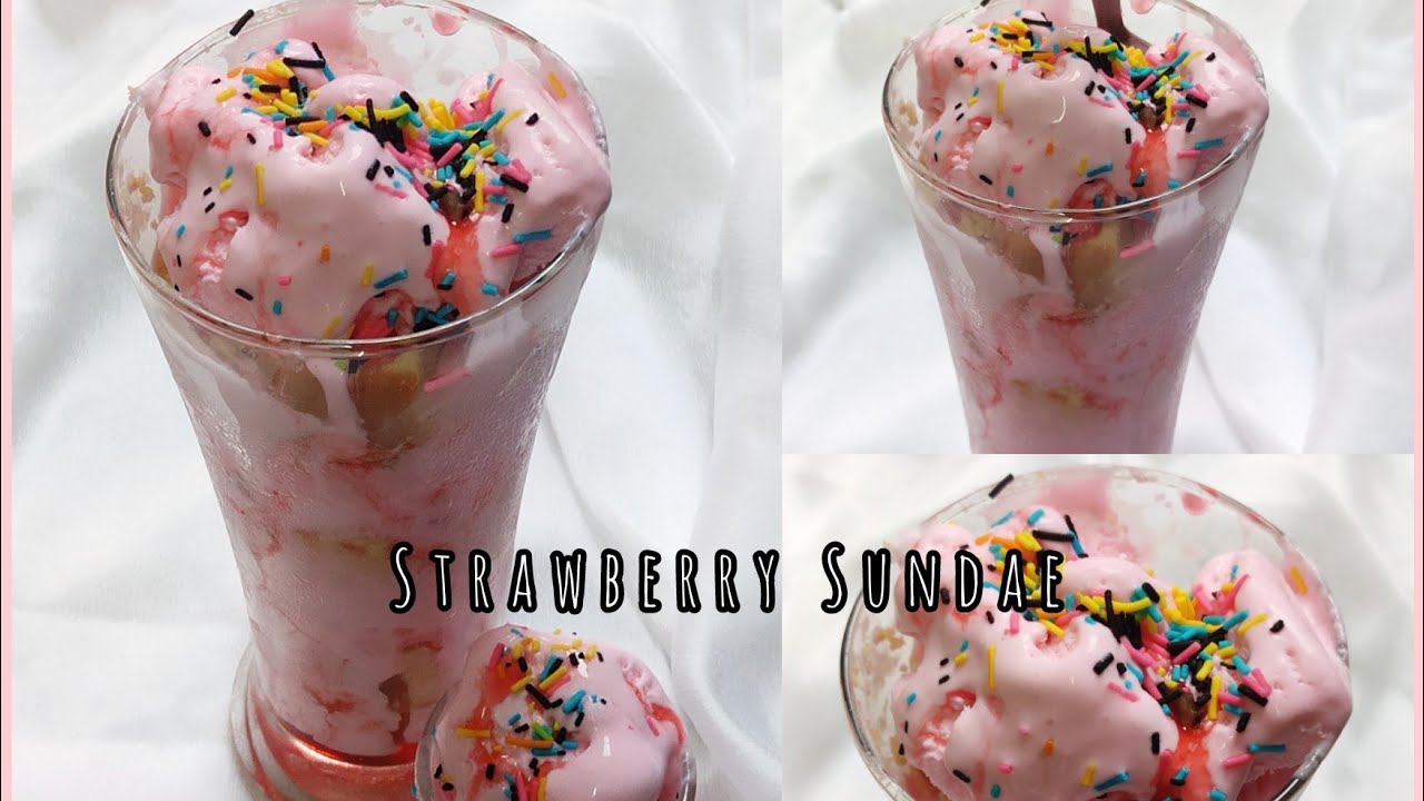 Strawberry Sundae | How to make strawberry Sundae | Strawberry Sundae Recipe | - YouTube
