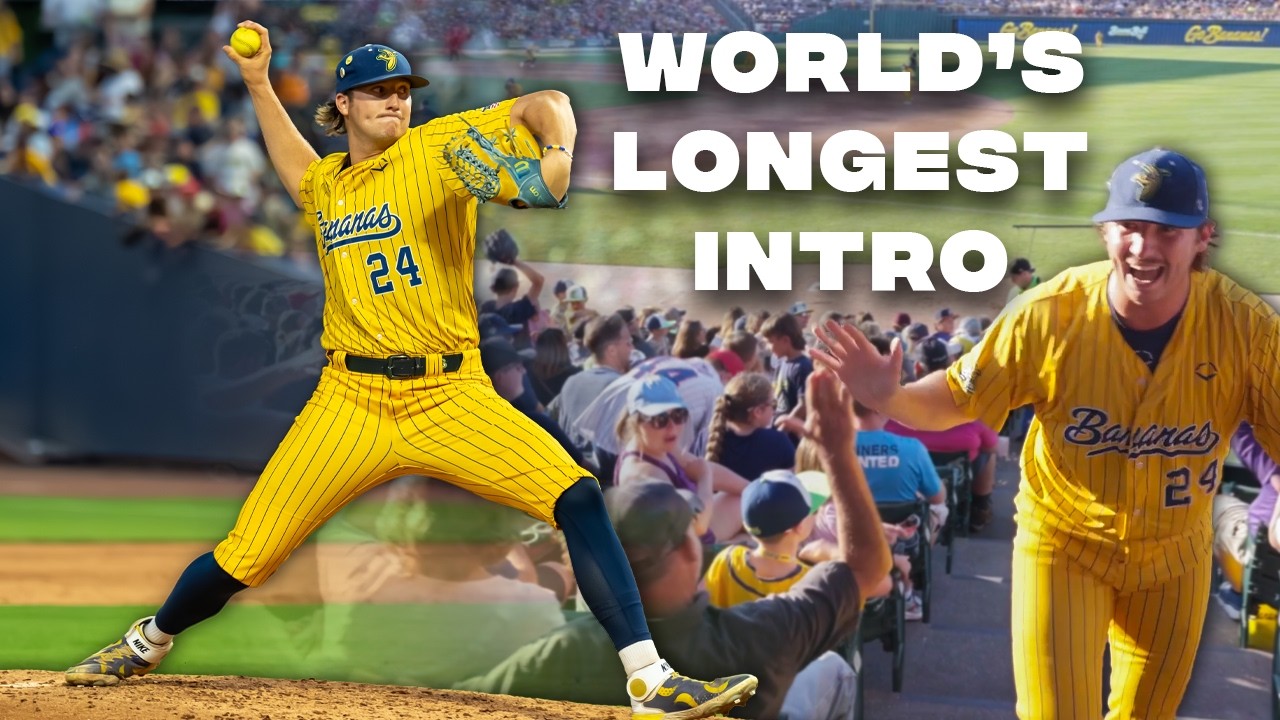 World's Longest Pitcher Entrance - YouTube