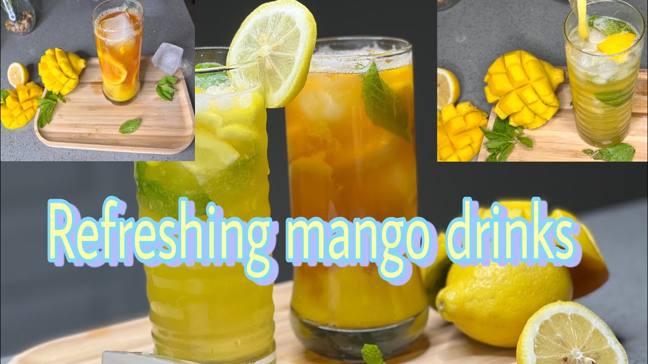 Refreshing mango summer drinks: Mango mojito and Mango iced tea: 3 ...