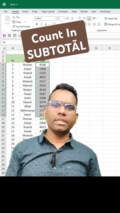 count in subtotal #excel #spreadsheetmagic #exceltips #exceltricks #shorts #video #education ...