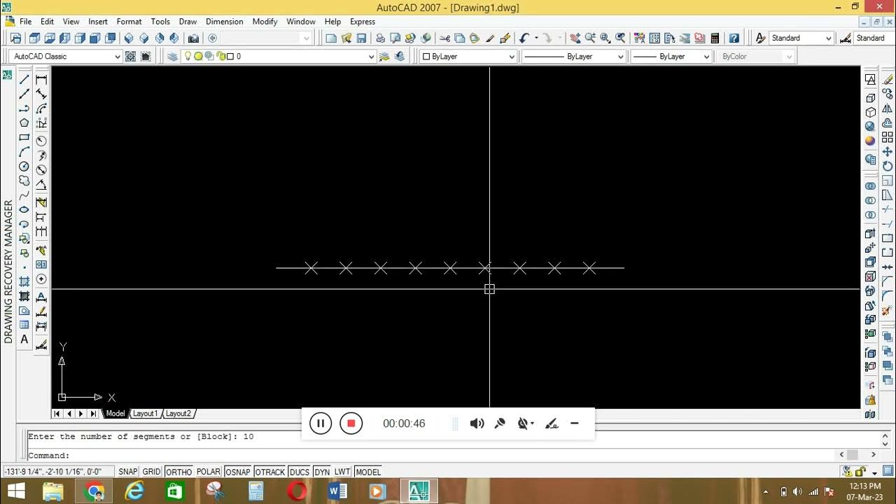 Divide command in AutoCAD 2007 - YouTube