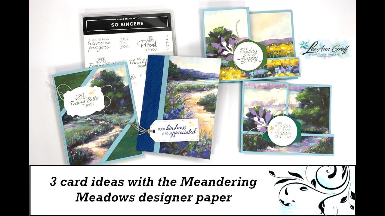 3 unique Meandering Meadows card ideas - YouTube