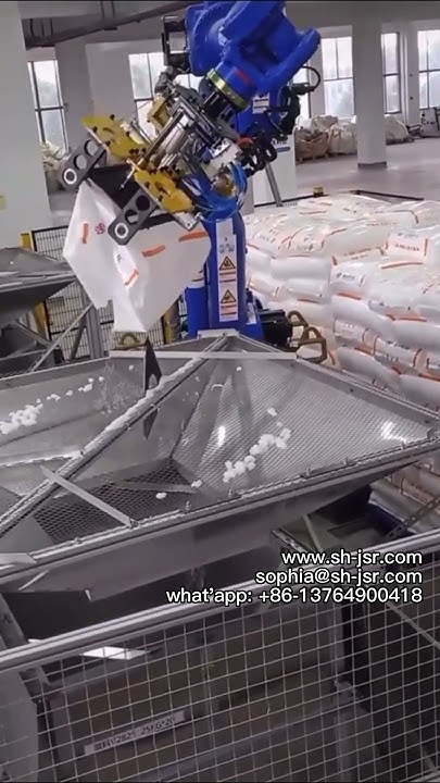 Yaskawa robot automatic loading and unloading unpacking and palletizing - YouTube