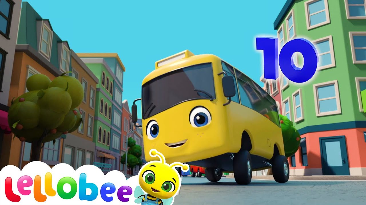 10 Little Buses | Nursery Rhyme & Kids Song - ABCs and 123s | Lellobee ...