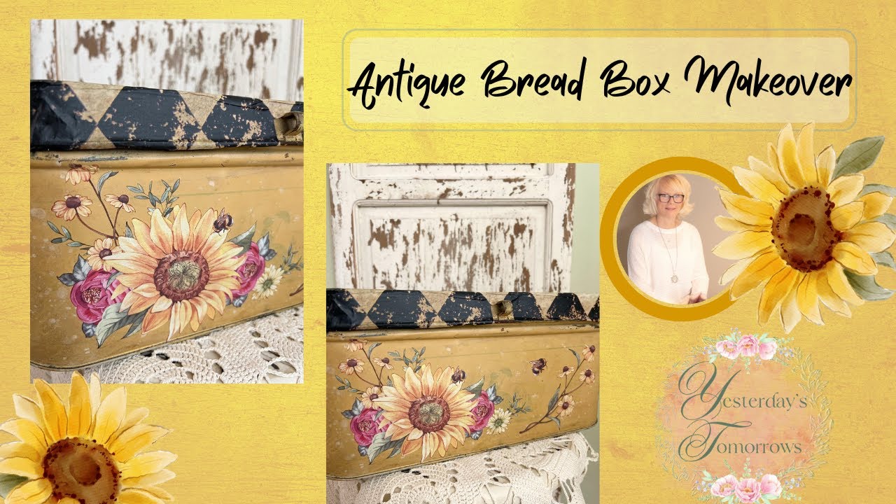 Antique bread box makeover DIY @yesterdaystomorrows - YouTube