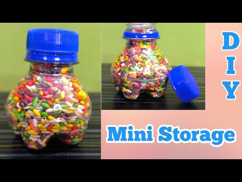 DIY Mini Storage made from waste mini cold drink bottle - YouTube