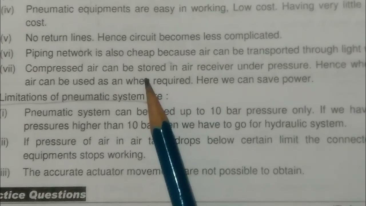 Pneumatic system advantages, limitations application - YouTube