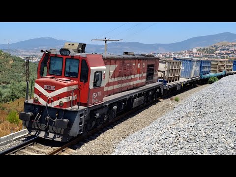 TCDD 24 BİNLİK RAMPADA DİZİYİ ÇEKEMİYOR. TAM GAZ YIRTINIRKEN STOP EDİYOR.