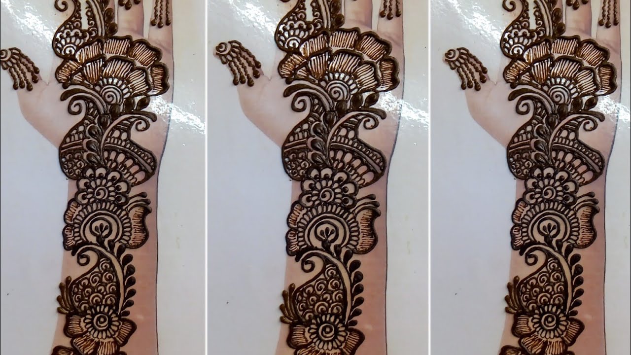 very easy and simple front hand mehndi design|simple mehndi design ...