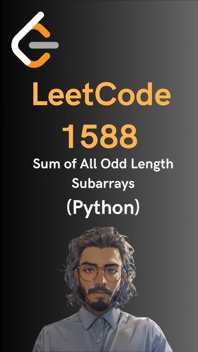 LeetCode#1588 Sum of All Odd Length Subarrays - Python - YouTube
