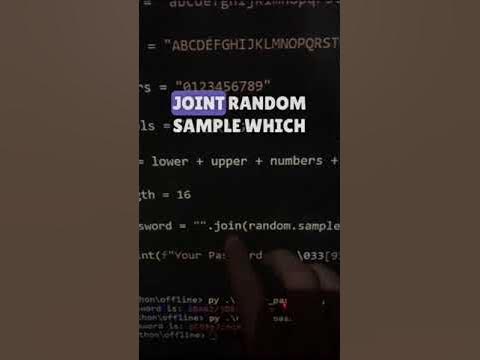 Generate Random Password in Python #shorts #python #code #programming - YouTube