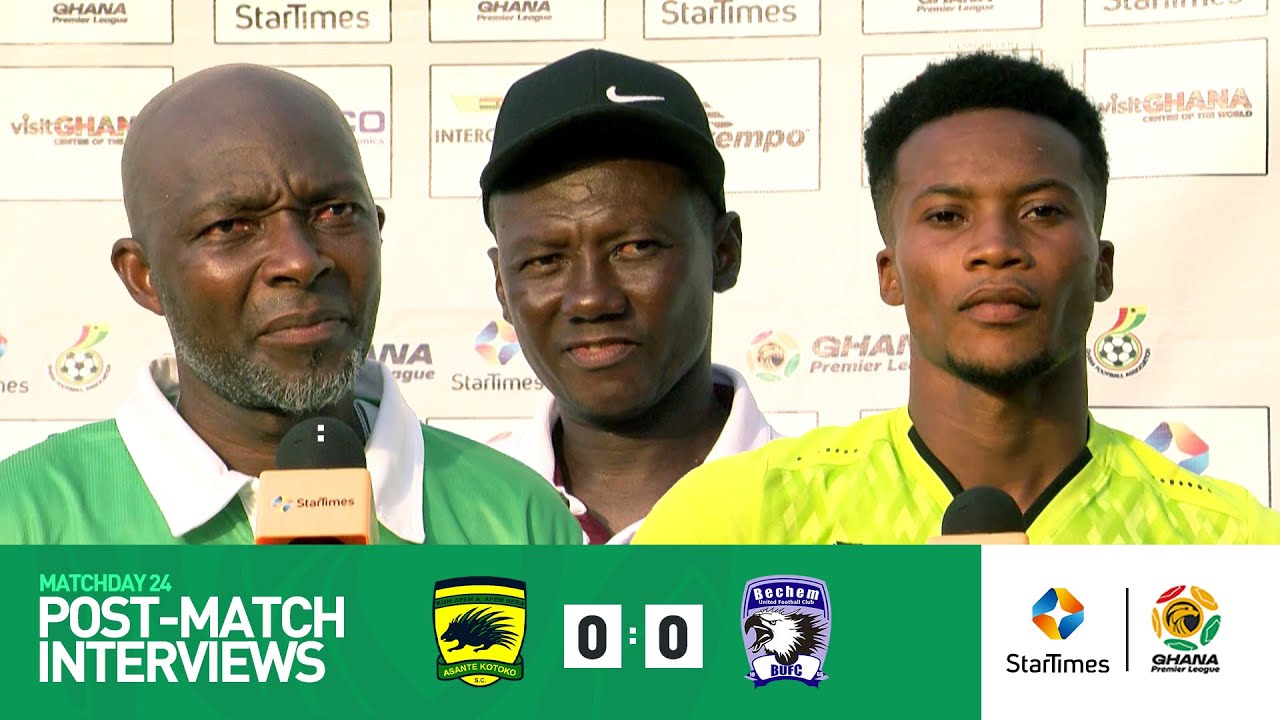Bechem United 0 : 0 Asante Kotoko | Post-match Interviews | Ghana ...