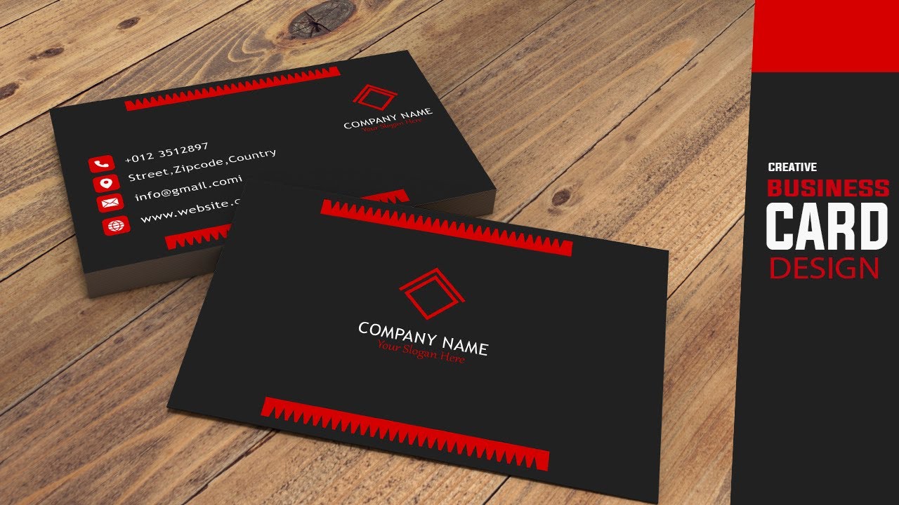 How to Create VERY SIMPLE Business Card in Illustrator CC 2019 - YouTube