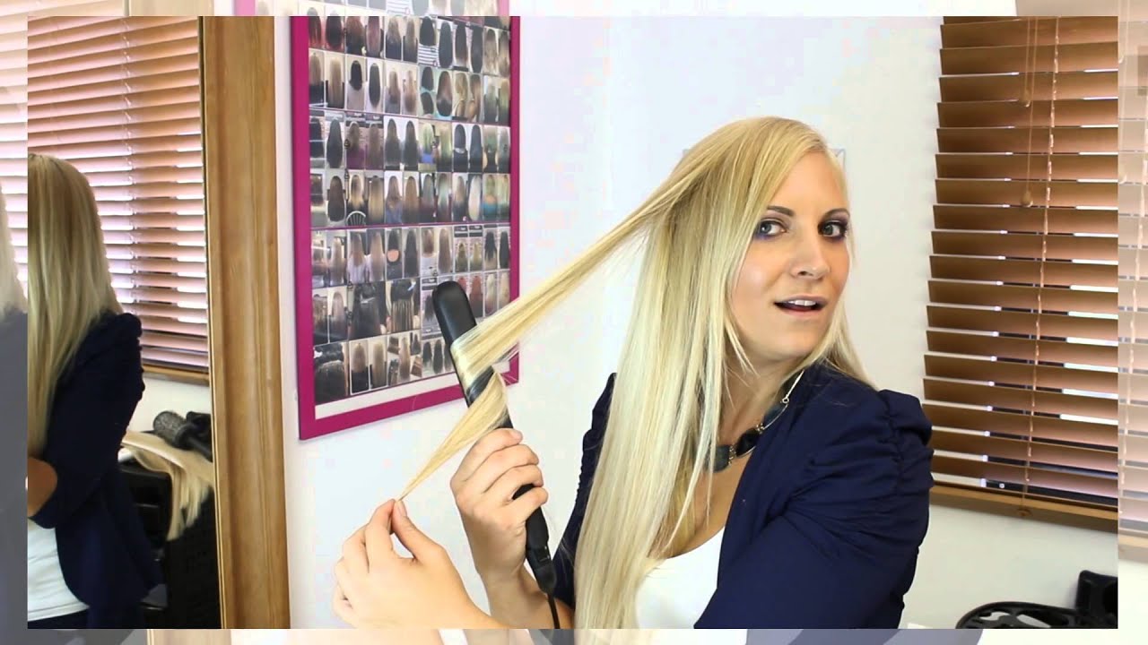 How to Curl hair extensions with GHD - YouTube