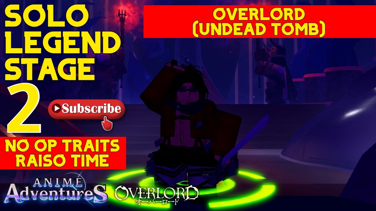 SOLO LEGEND STAGE 2 UNDEAD TOMB ( HANJE ) | ROBLOX ANIME ADVENTURES ...