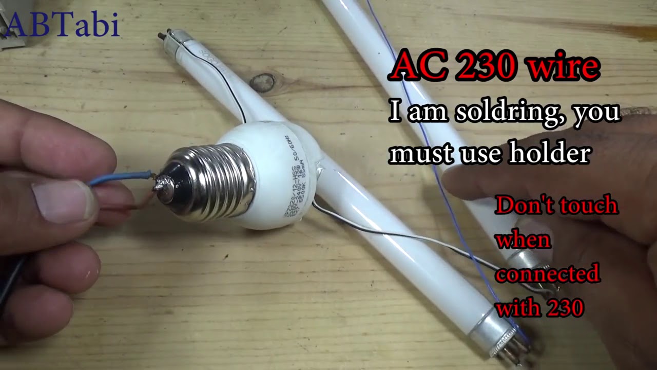 How to Turn Broken CFL into 2 Fluorescent Tube Light,diy light - YouTube