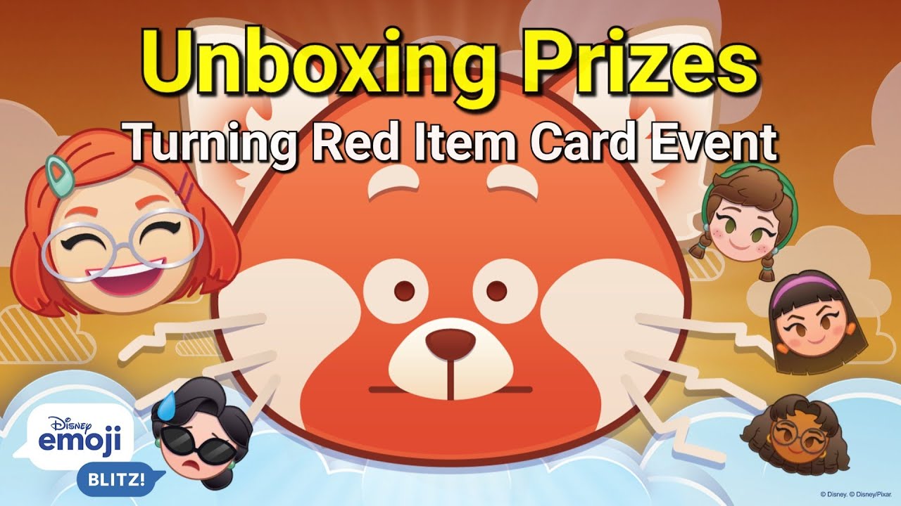 Turning Red Item Card Event Prizes (03/2022) - Disney Emoji Blitz - YouTube