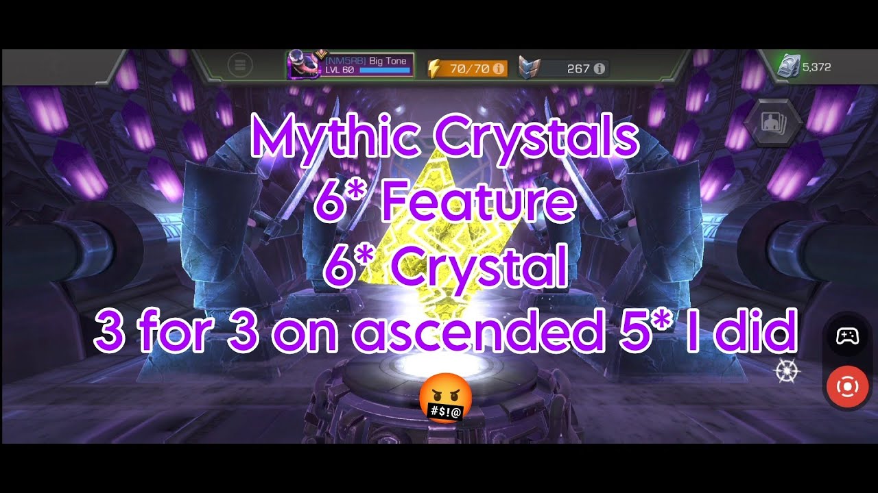Mythic Nexus Crystals & 6* Featured. 3/3 on the ascended 5* I did 🤣 ...