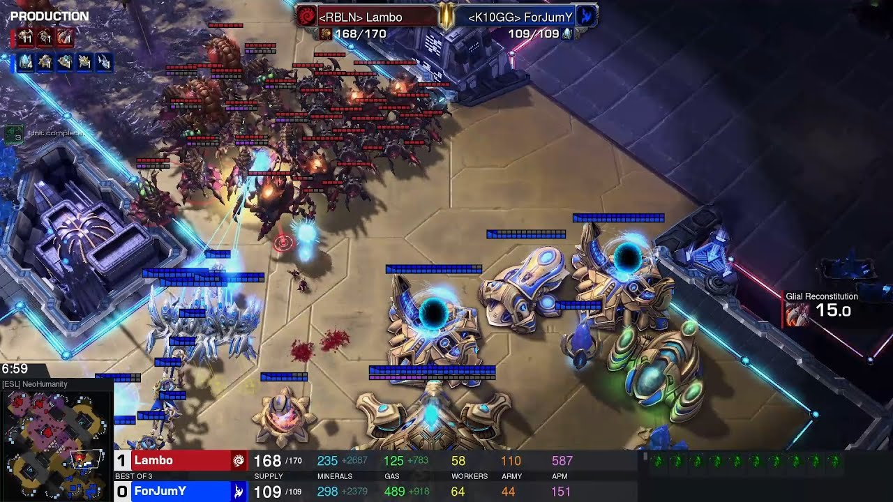 Starcraft II HomeStory Cup XXIII 2023 Jun30 ForJumY(P) v Lambo(Z) Game ...