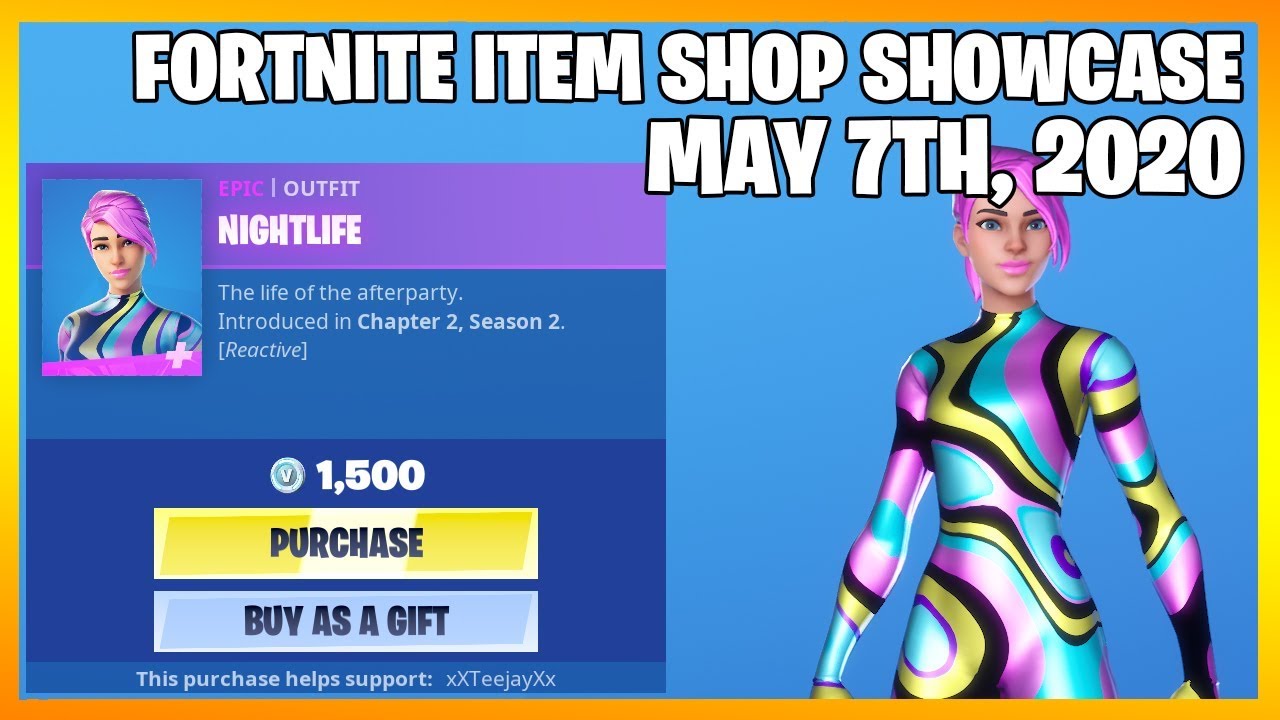 Fortnite Item Shop *NEW* REACTIVE NIGHTLIFE SKIN! [May 7th, 2020 ...