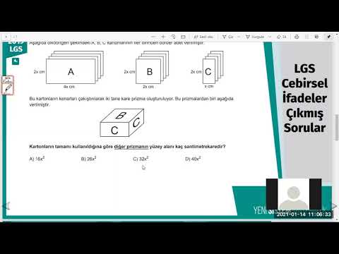 lgs cebirsel ifadeler  ve  özdeşlikler çıkmış sorular