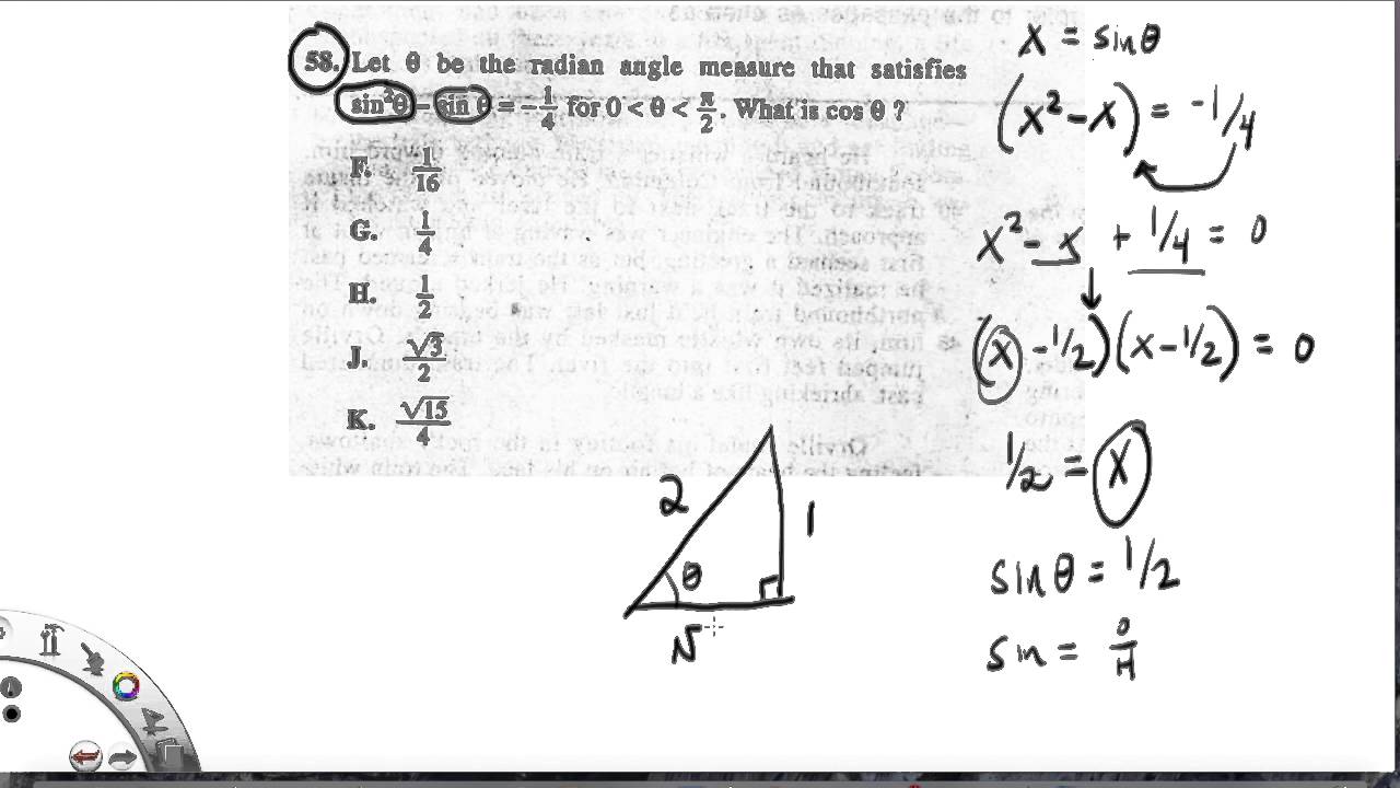 ACT Math Trig Trick! - YouTube