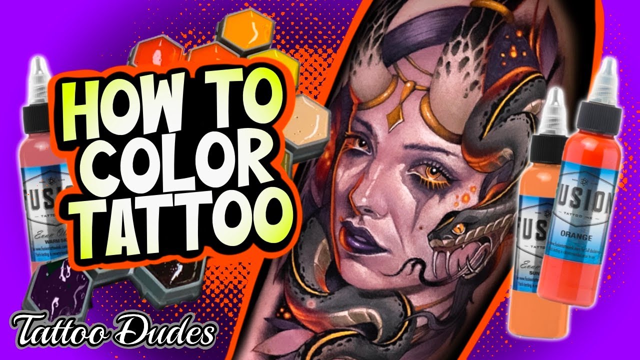 COLOR TATTOO PROCESS WITH ANDY LARGE - YouTube