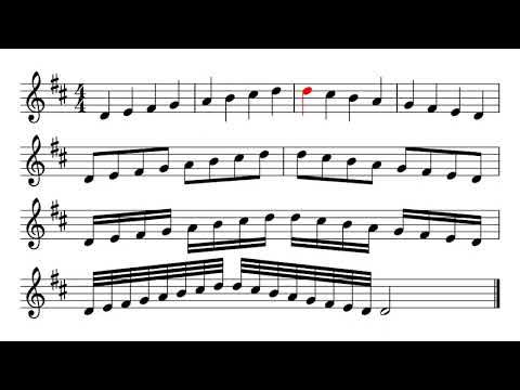 D Major One Octave Scale for Violin - YouTube