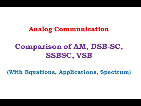 Comparison of AM, DSBSC, SSBSC, VSB - YouTube