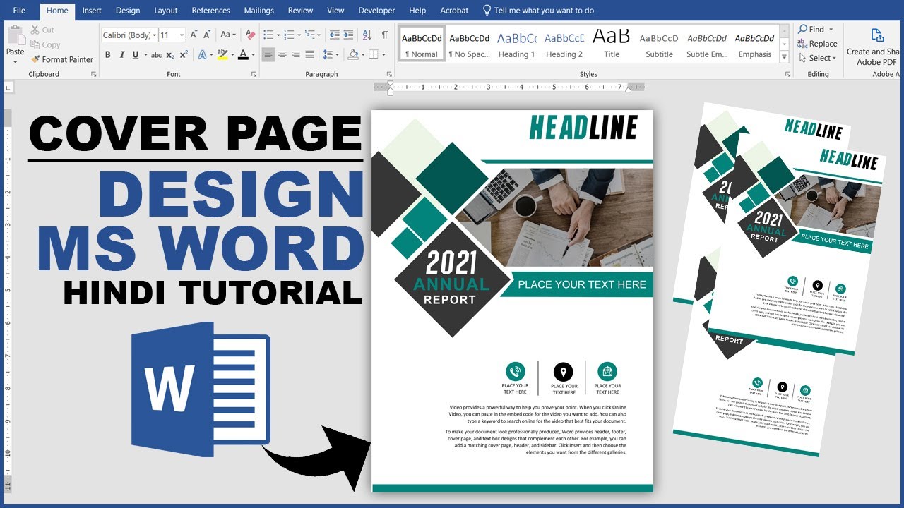 How To Make Cover Page Design In Ms Word - Free Word Template