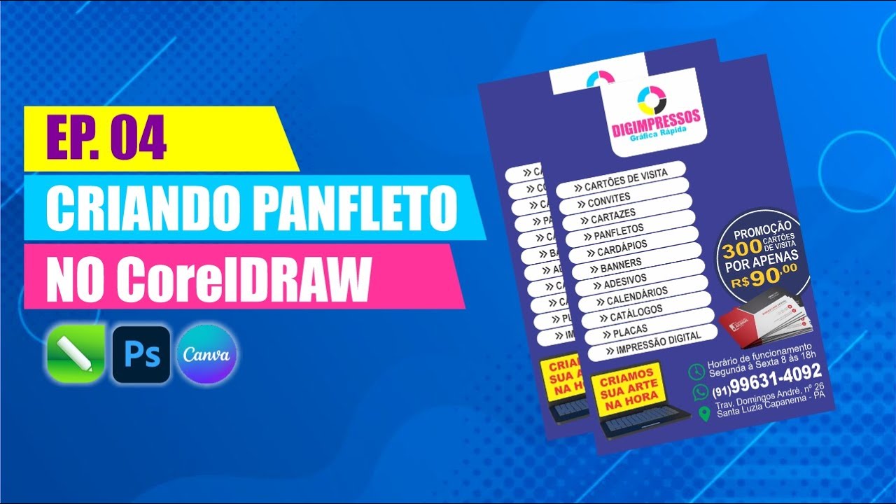 EP. 04 | CRIANDO PANFLETO NO CorelDRAW | GRÁFICA RÁPIDA - YouTube