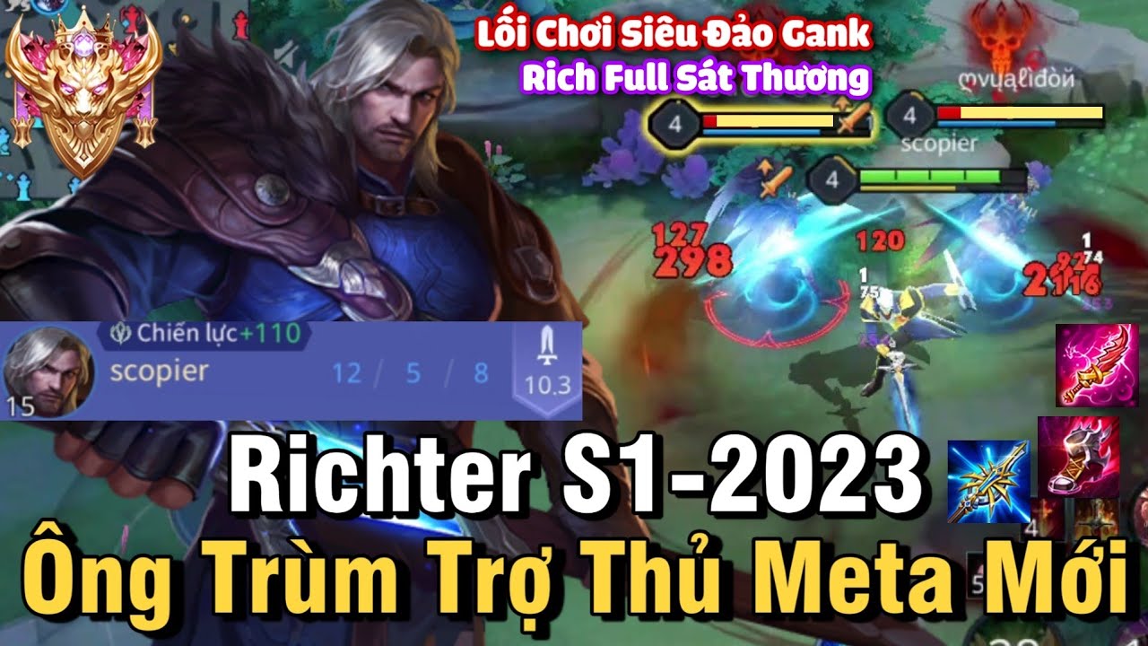 Richter S1-2023 Liên Quân Mobile | Cách Chơi, Lên Đồ, Phù Hiệu, Bảng ...