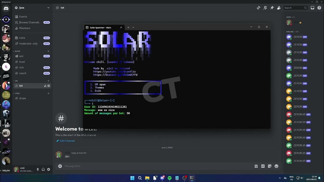 Discord DM Spammer (Solar) - OUTDATED - YouTube