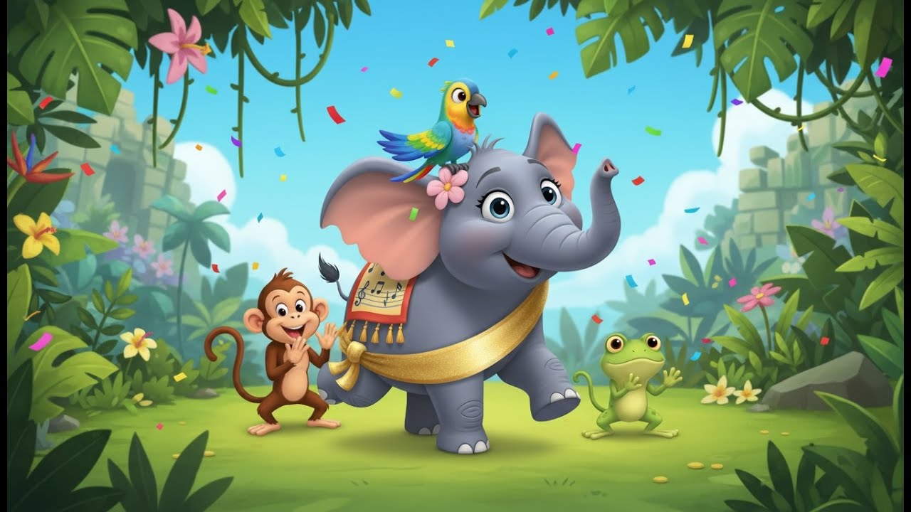 Ellie the Elephant | Kids Rhymes | Fun Jungle Song & Cartoon Adventure ...