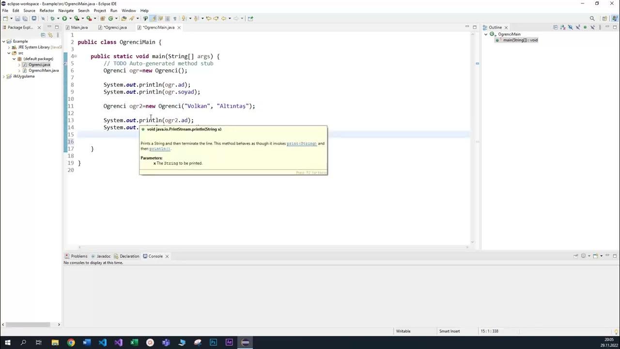 Java- void Metot Kullanımı - YouTube