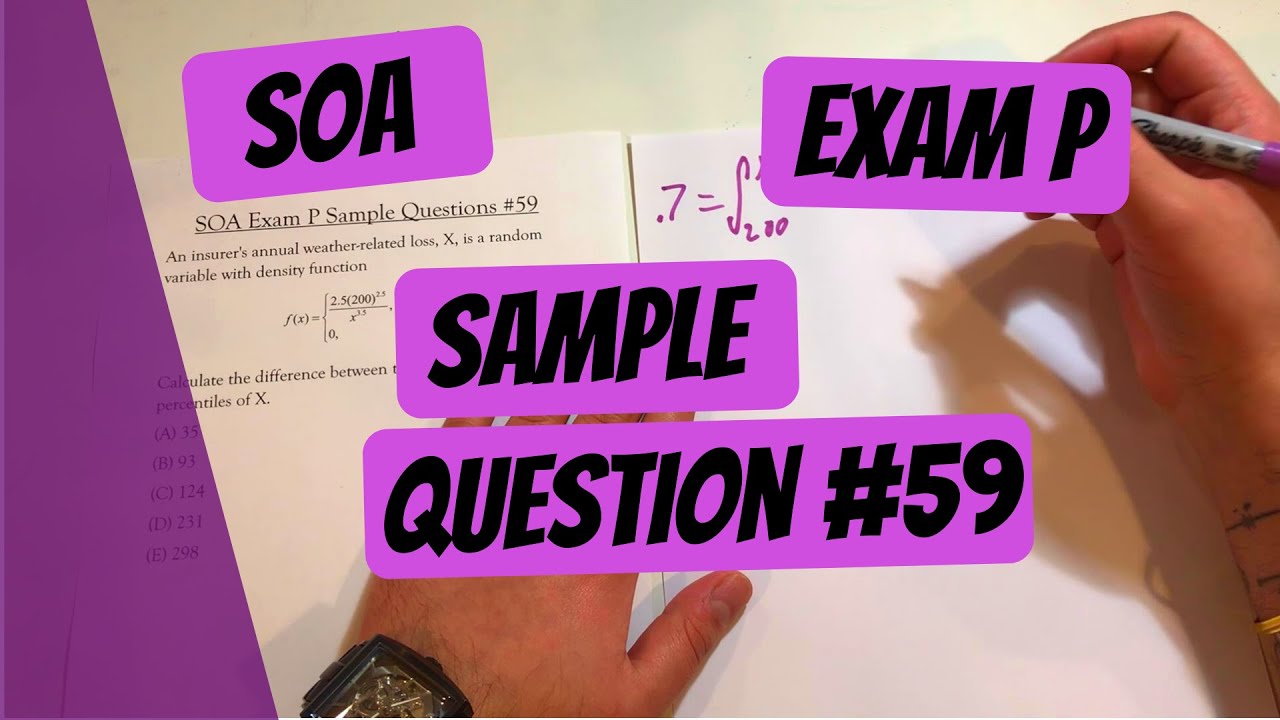 Exam P #59 | SOA Sample Questions - YouTube