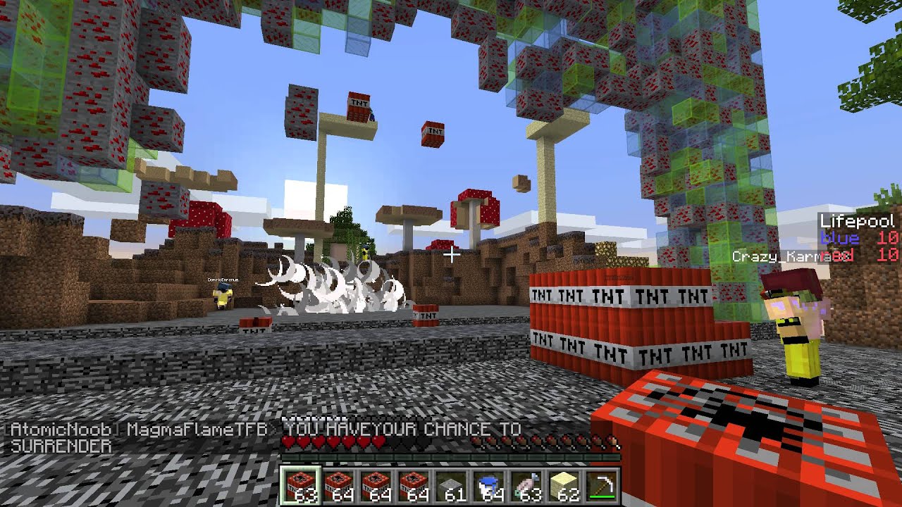 Minecraft TNT wars, 15 minutes of awesome - YouTube