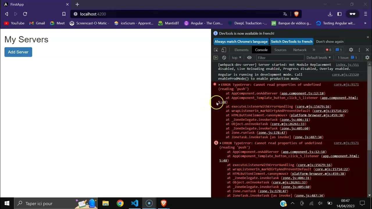Angular Section4 4 1 Comprendre les messages d erreur d Angular - YouTube