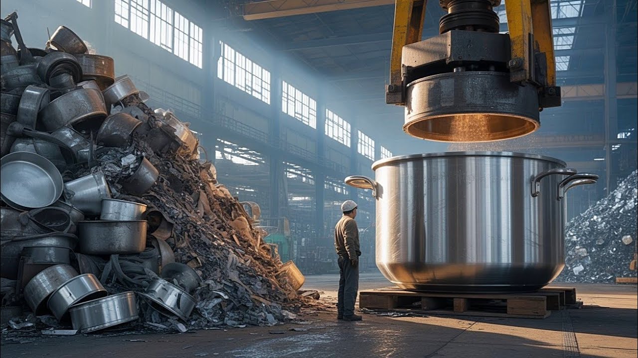 How Millions of Aluminum Scrap Convert into Giant Cooking Pots Through ...