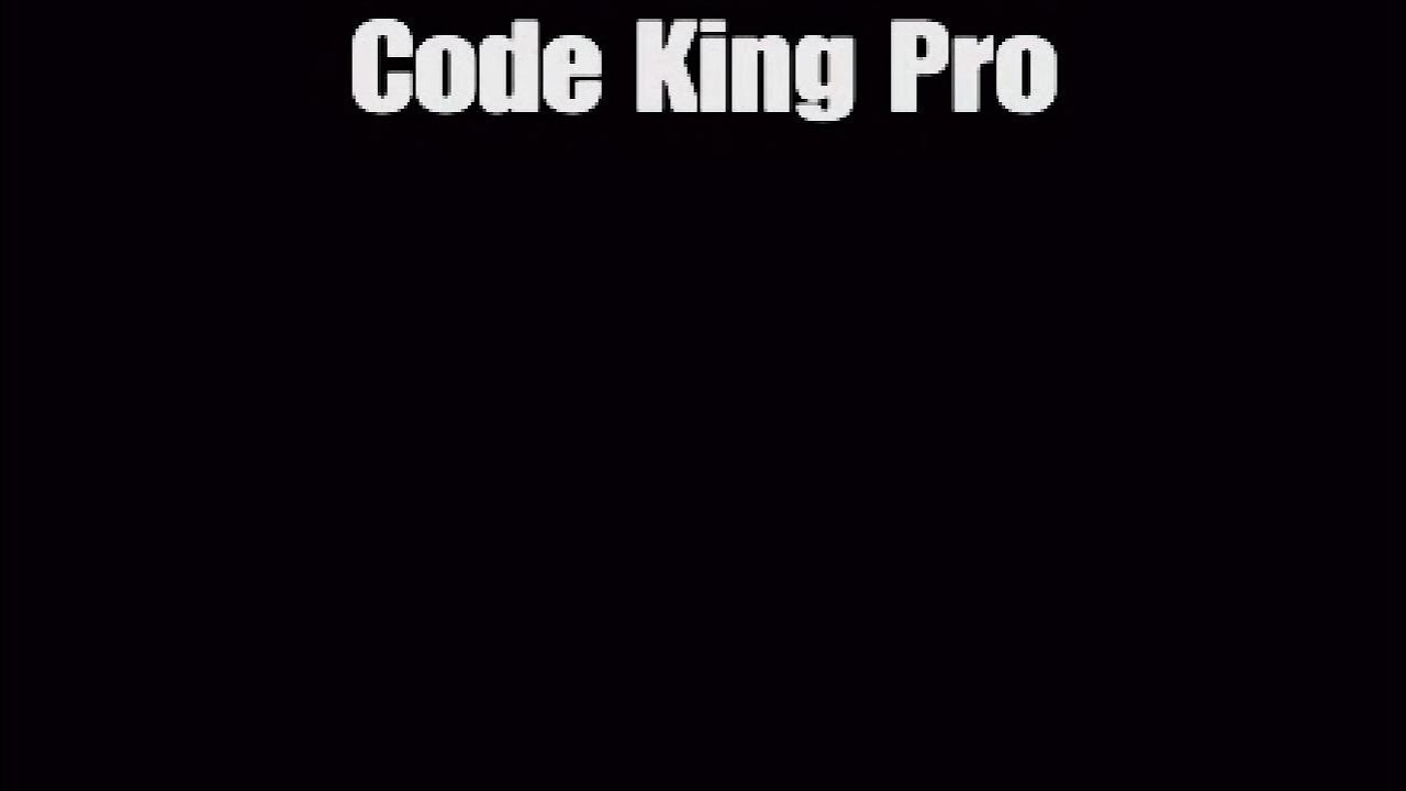CodeKingPro - YouTube